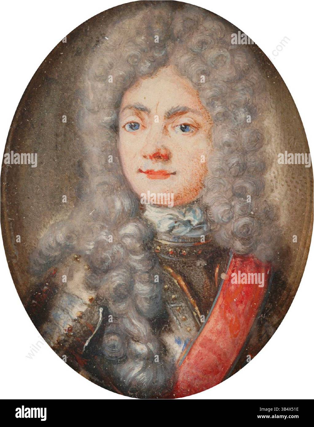 This miniature portrait, attributed to Georg Asam, depicts Johann ...