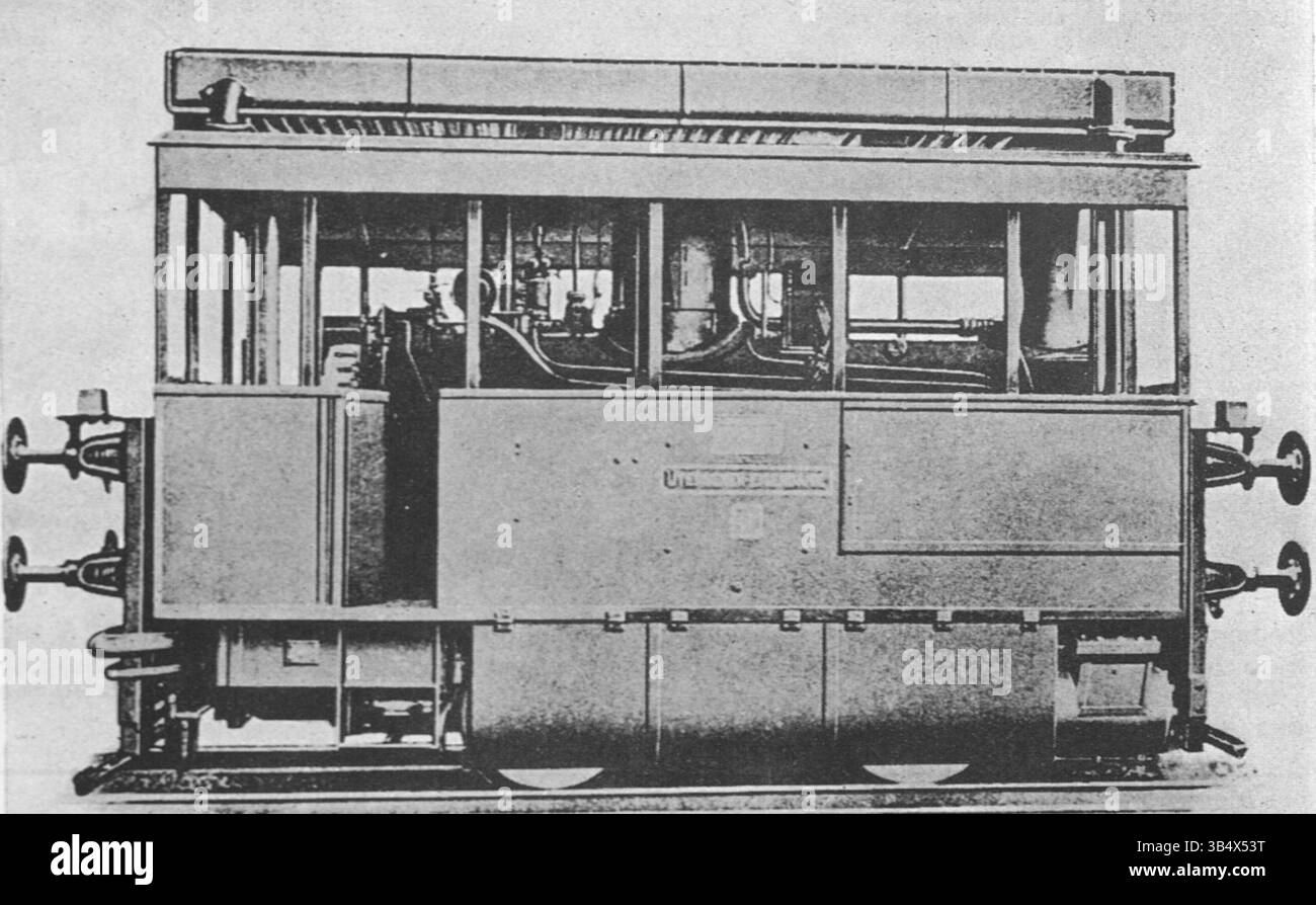 This historic photograph shows the Hanomag-built steam locomotive 8 ...