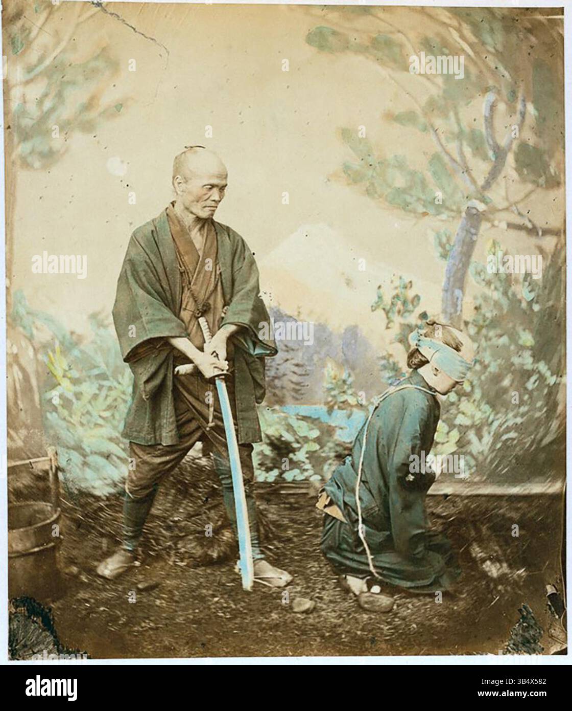 This 1866 hand-colored albumen silver print by Felice Beato captures ...