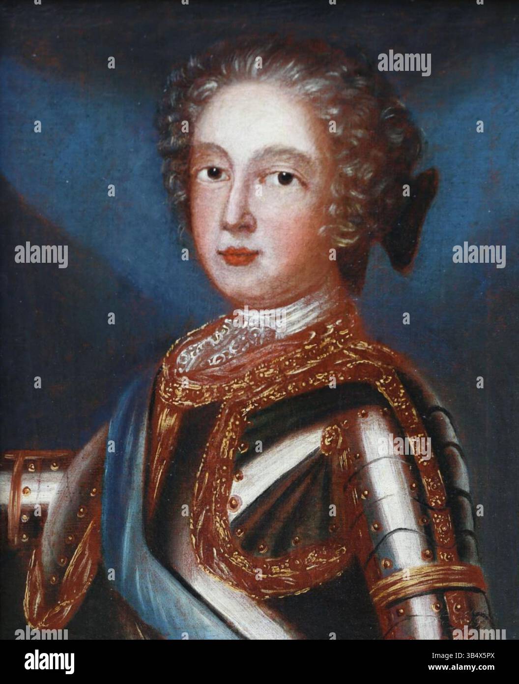 This portrait of Louis XV of France (1710-1774), painted in the 18th ...