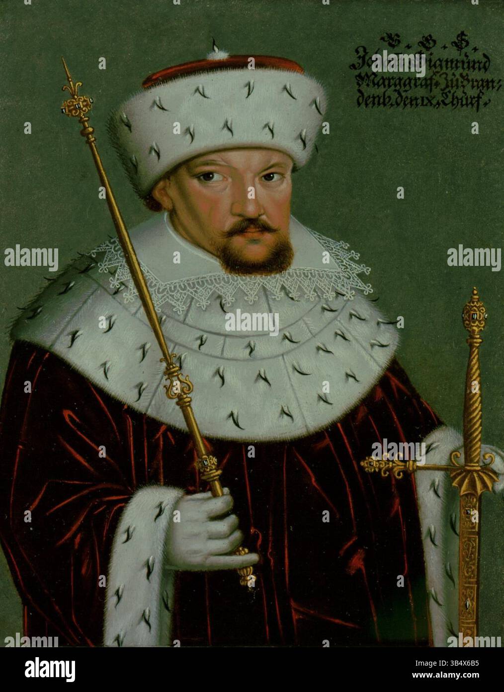 This 1608 portrait depicts Kurfürst Johann Sigismund of Brandenburg ...
