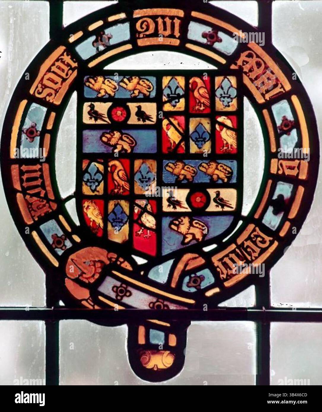 Coat of Arms of Thomas Cromwell, 1st Earl of Essex, c. 1537. Stained ...