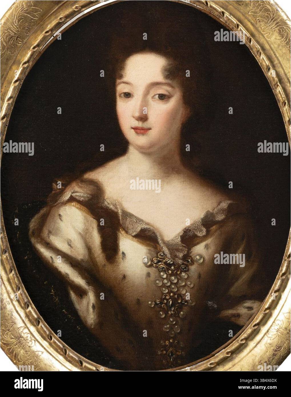 This portrait, attributed to the Circle of Pierre Mignard, depicts a ...