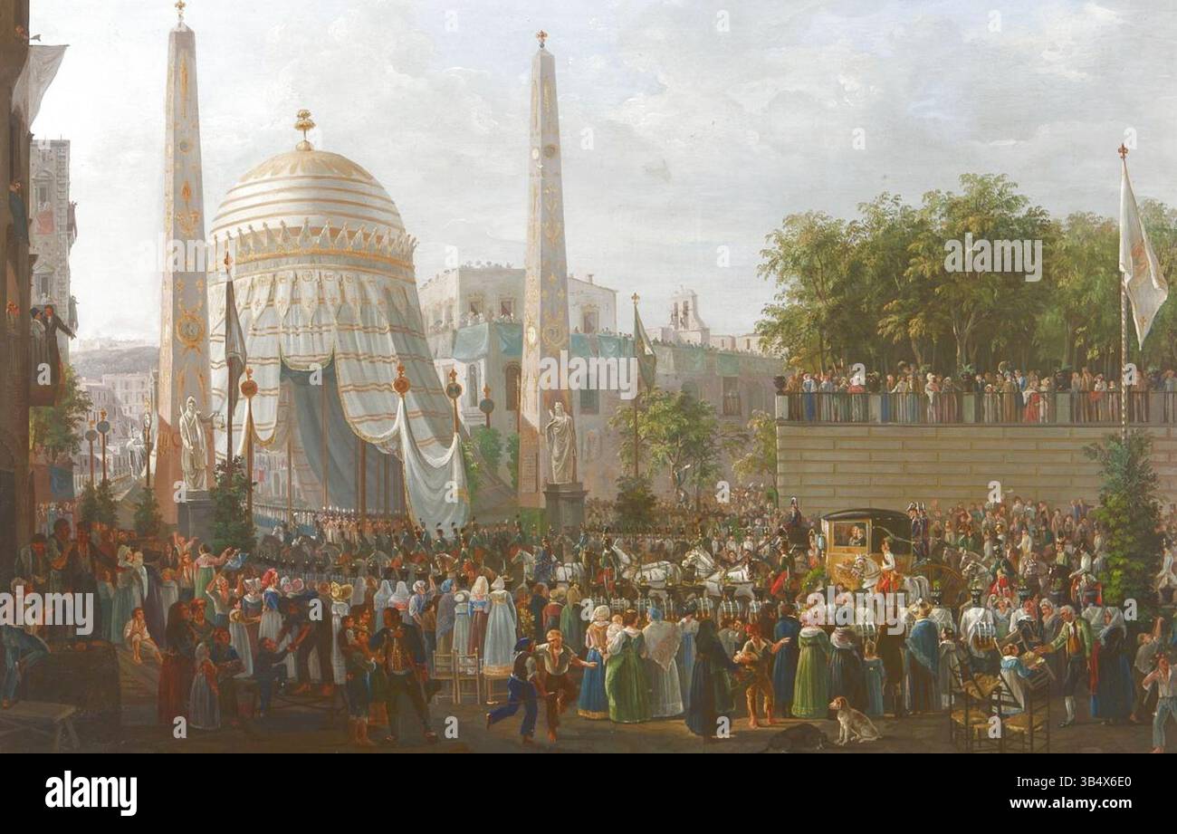 Salvatore Fergola’s painting, 'Return to Naples of King Ferdinand I of ...