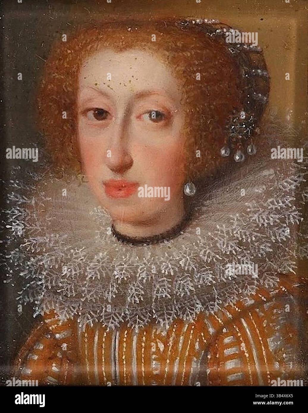 This early 17th-century portrait miniature depicts a noblewoman, likely ...