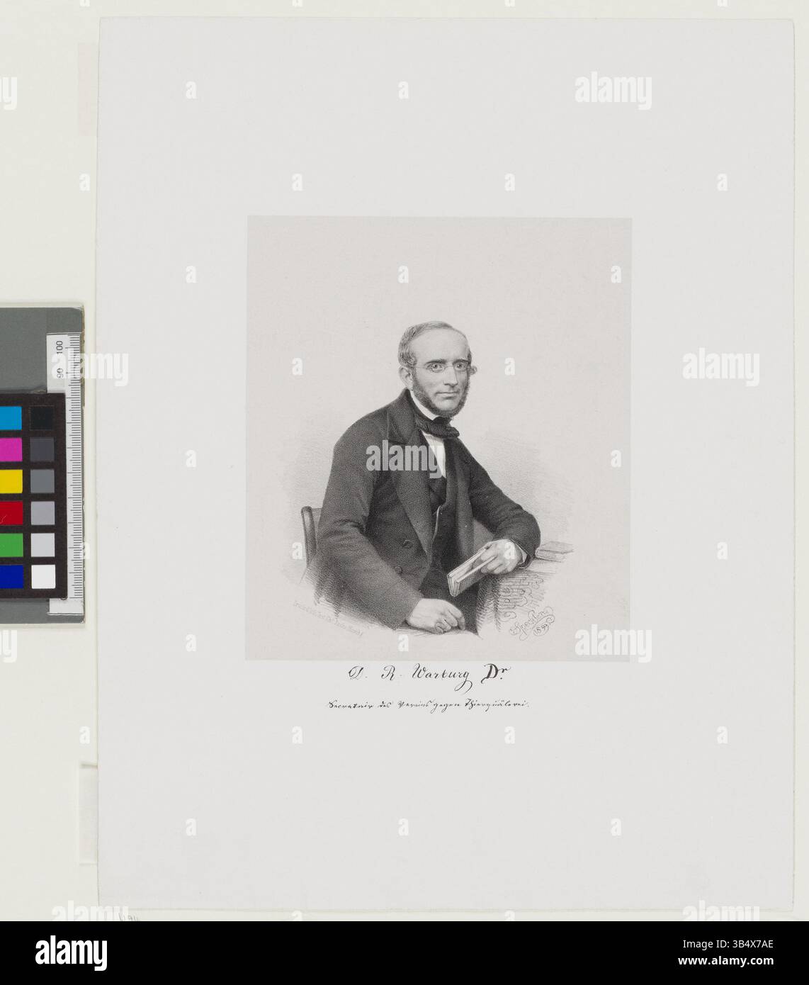 This 1859 lithograph of Daniel Rudolph Warburg, created by Otto ...