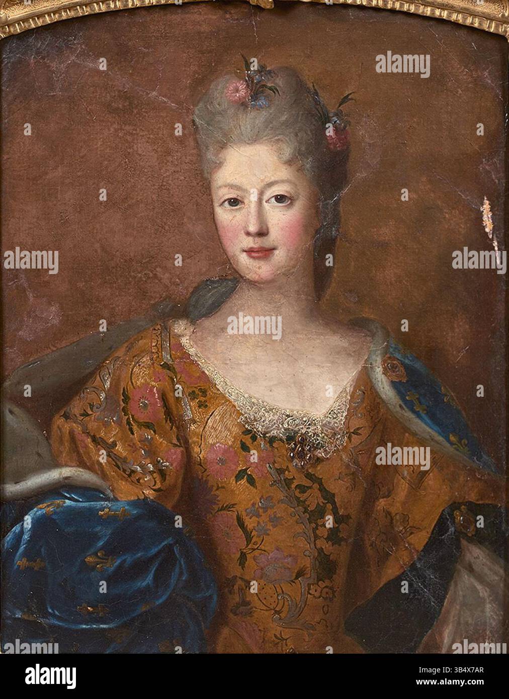 This 17th-18th century portrait attributed to Pierre Gobert depicts ...