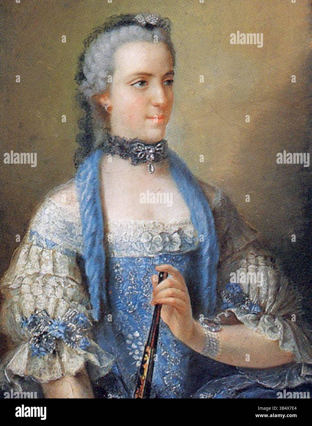 This pastel portrait depicts Isabella of Parma, wife of Holy Roman ...