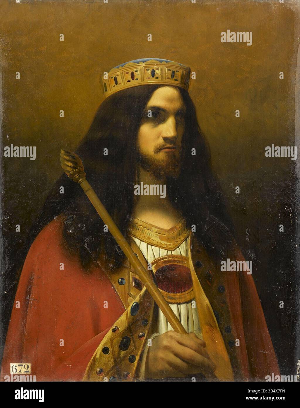 Émile Signol's 1837-1838 painting of Childeric III, the last King of ...