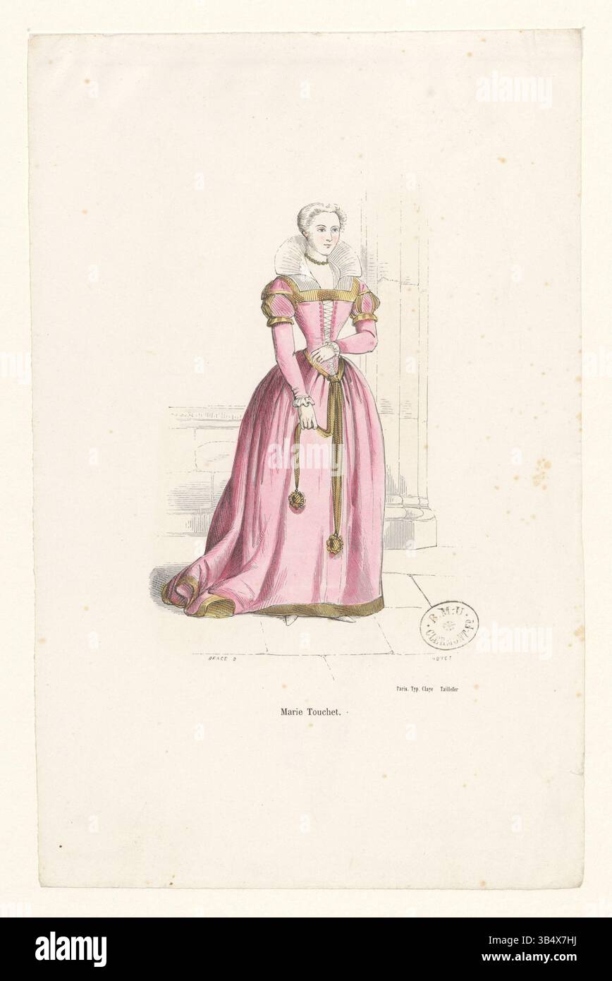 Marie Touchet, captured in this intaglio print, was a French noblewoman ...