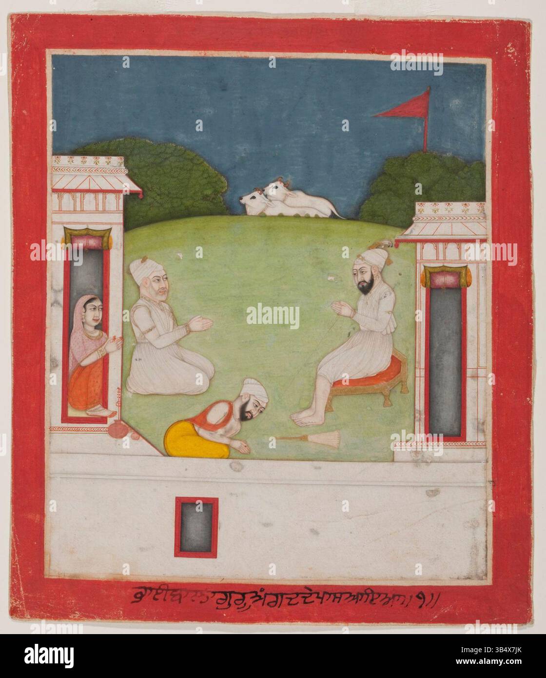 This 18th-century painting, part of the Janam-sakhi set, shows Bhai ...