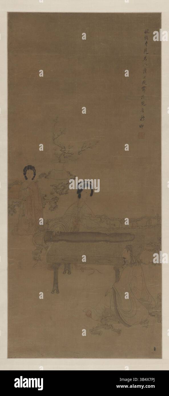 Chen Hongshou’s ink and color painting, housed in The Palace Museum, exemplifies the masterful ...