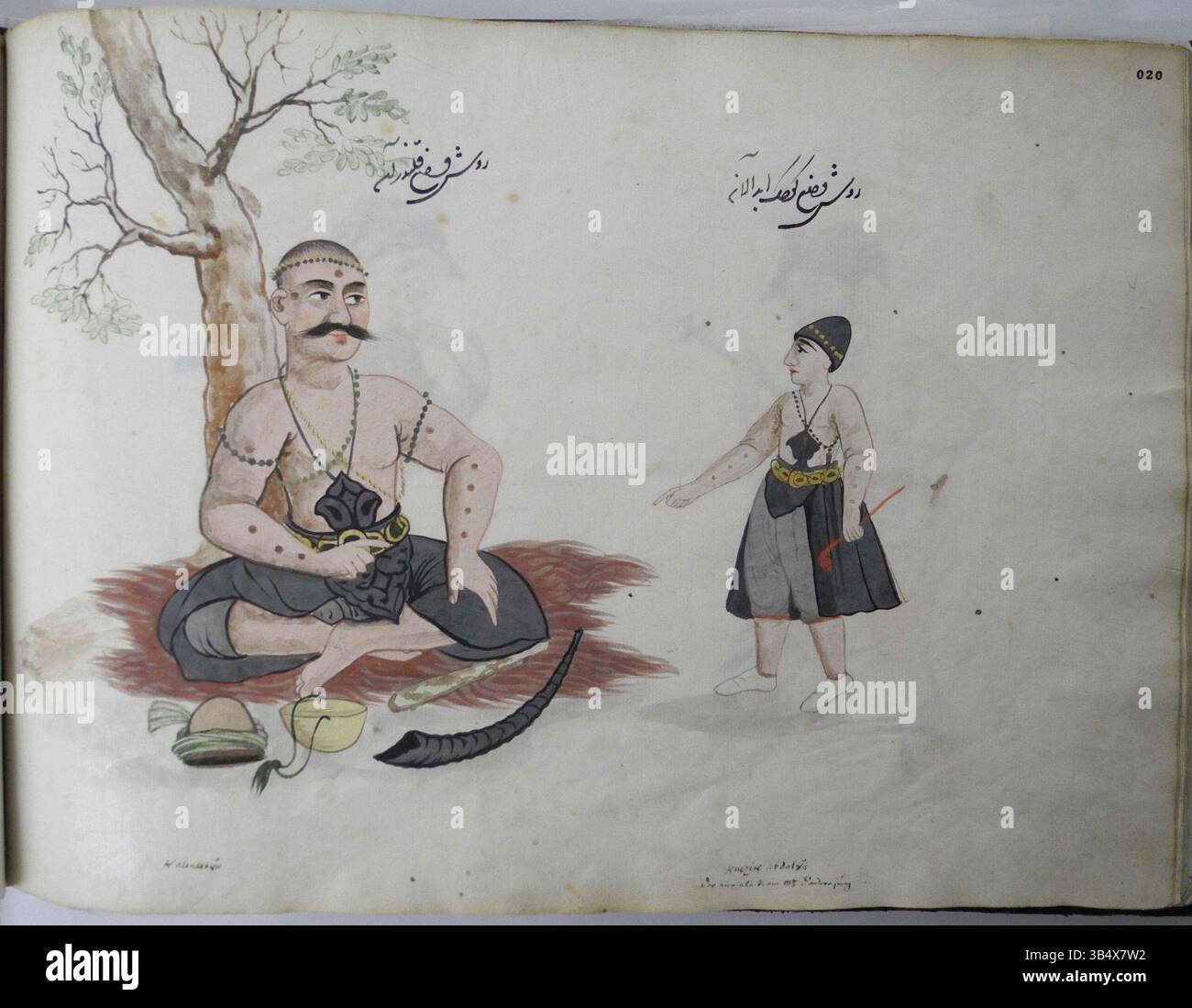 This ink and gouache artwork from 1684-1685 AD, created by Janí and ...