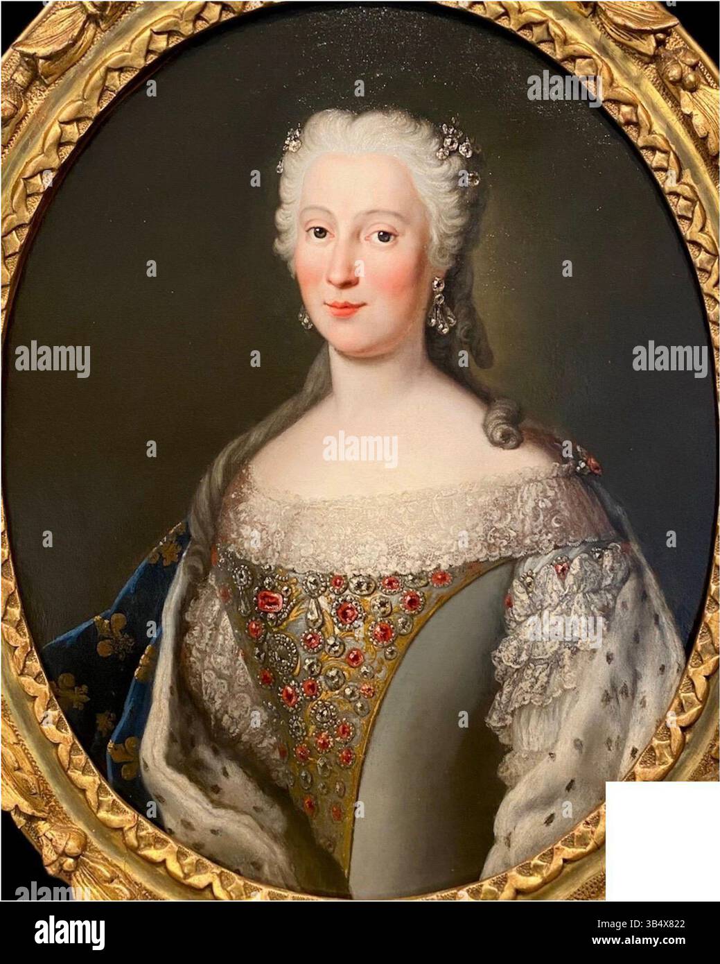 The portrait of Marie-Josèphe de Saxe, Dauphine of France, attributed ...