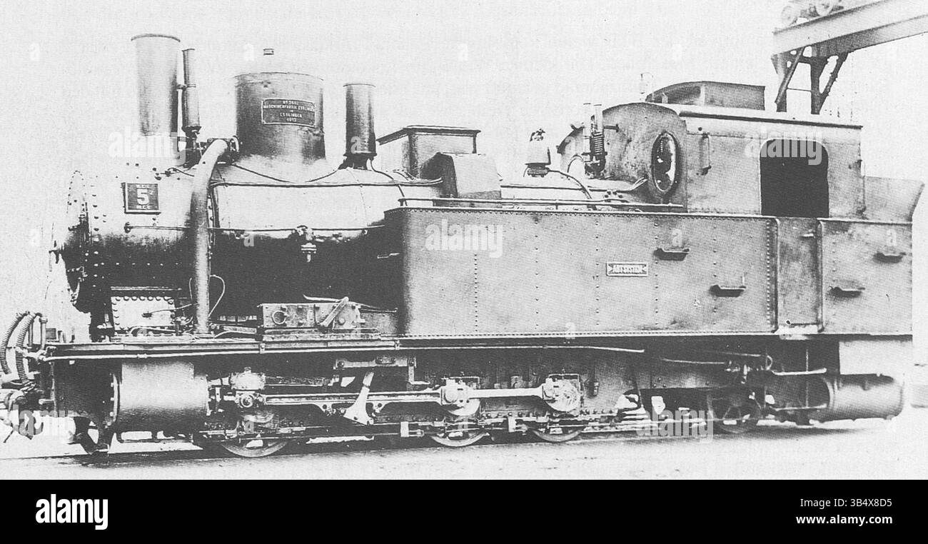 This historical photograph of the Z5 locomotive from the Brohltalbahn ...