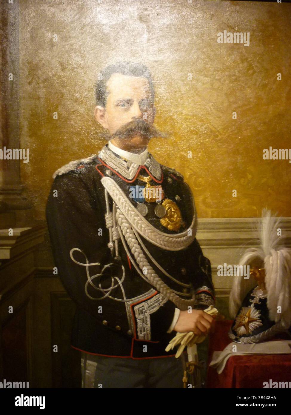 A late 19th-century portrait of King Umberto I of Italy in full ...