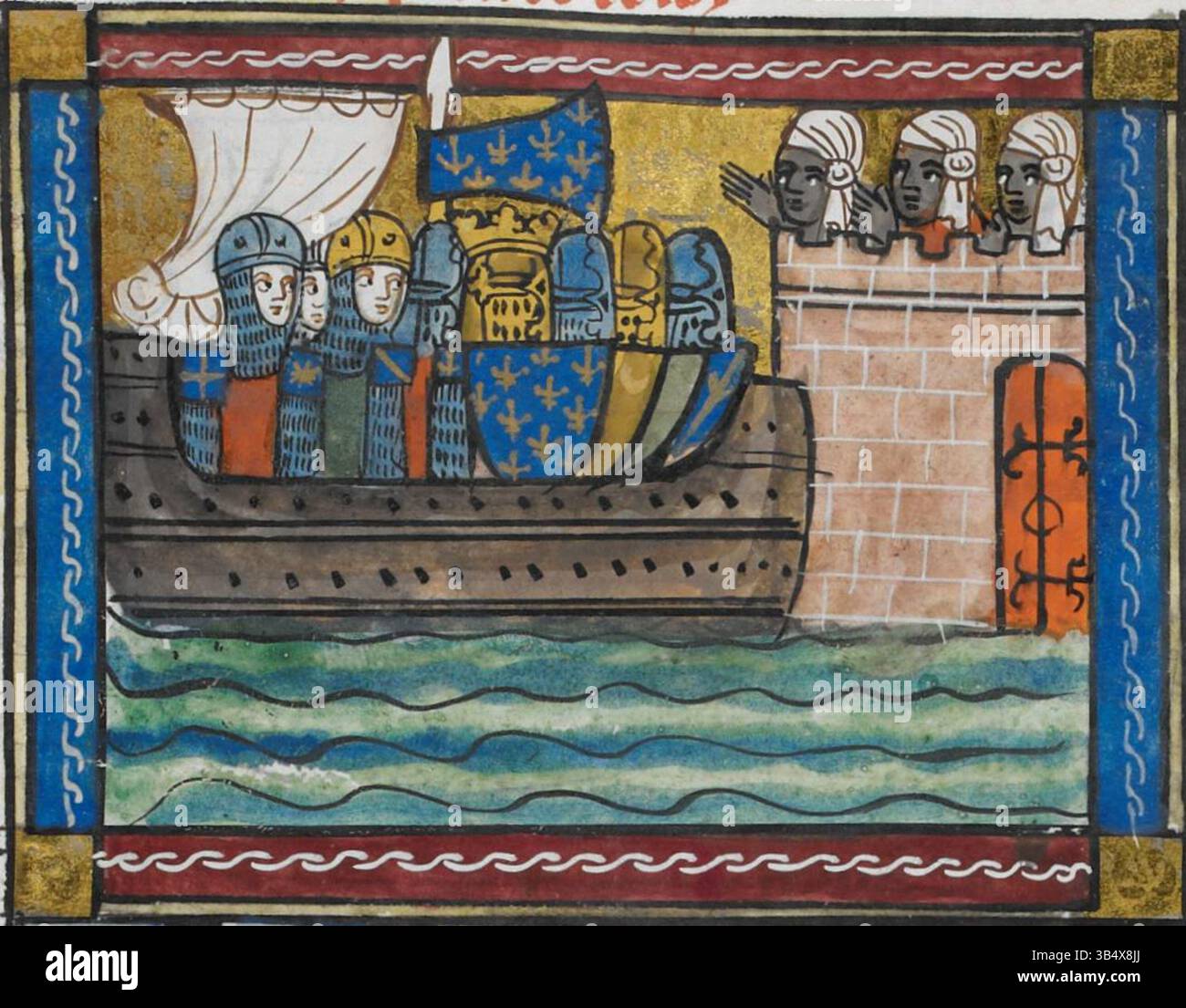 This 14th-century miniature portrays King Philip VI and crusaders ...