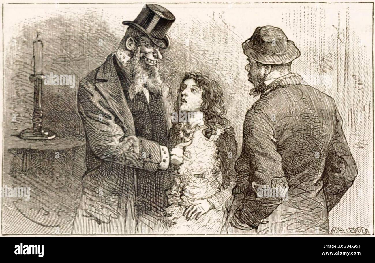 A woodcut print from Sans famille by Hector Malot, illustrating a ...