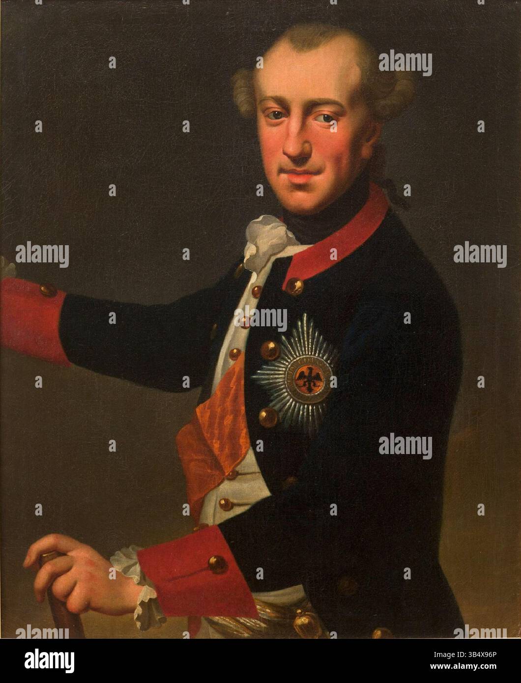 This oil portrait by Johann Georg Ziesenis depicts Herzog Karl Wilhelm ...