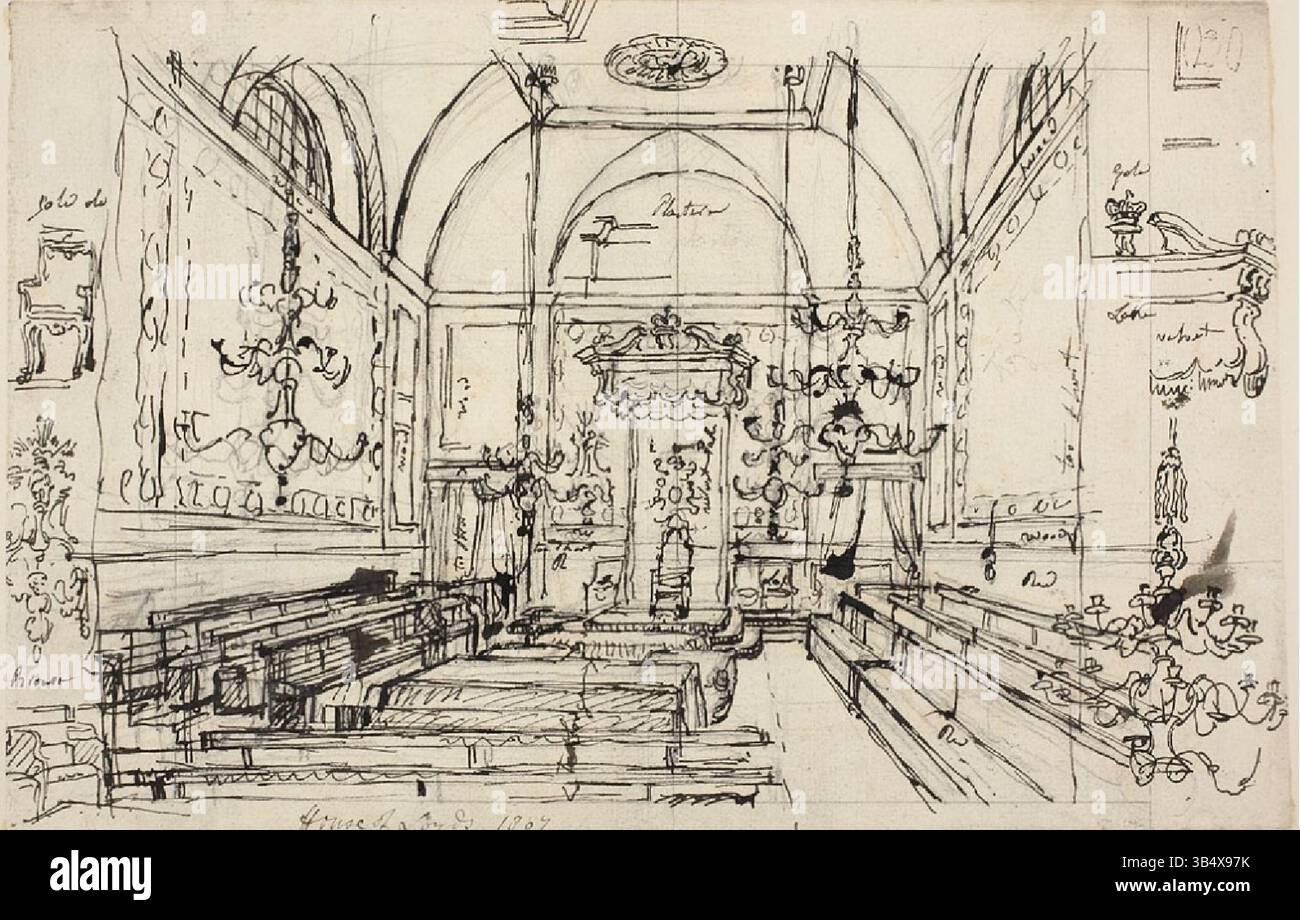 This 1807 drawing by Augustus Charles Pugin showcases the design of the ...