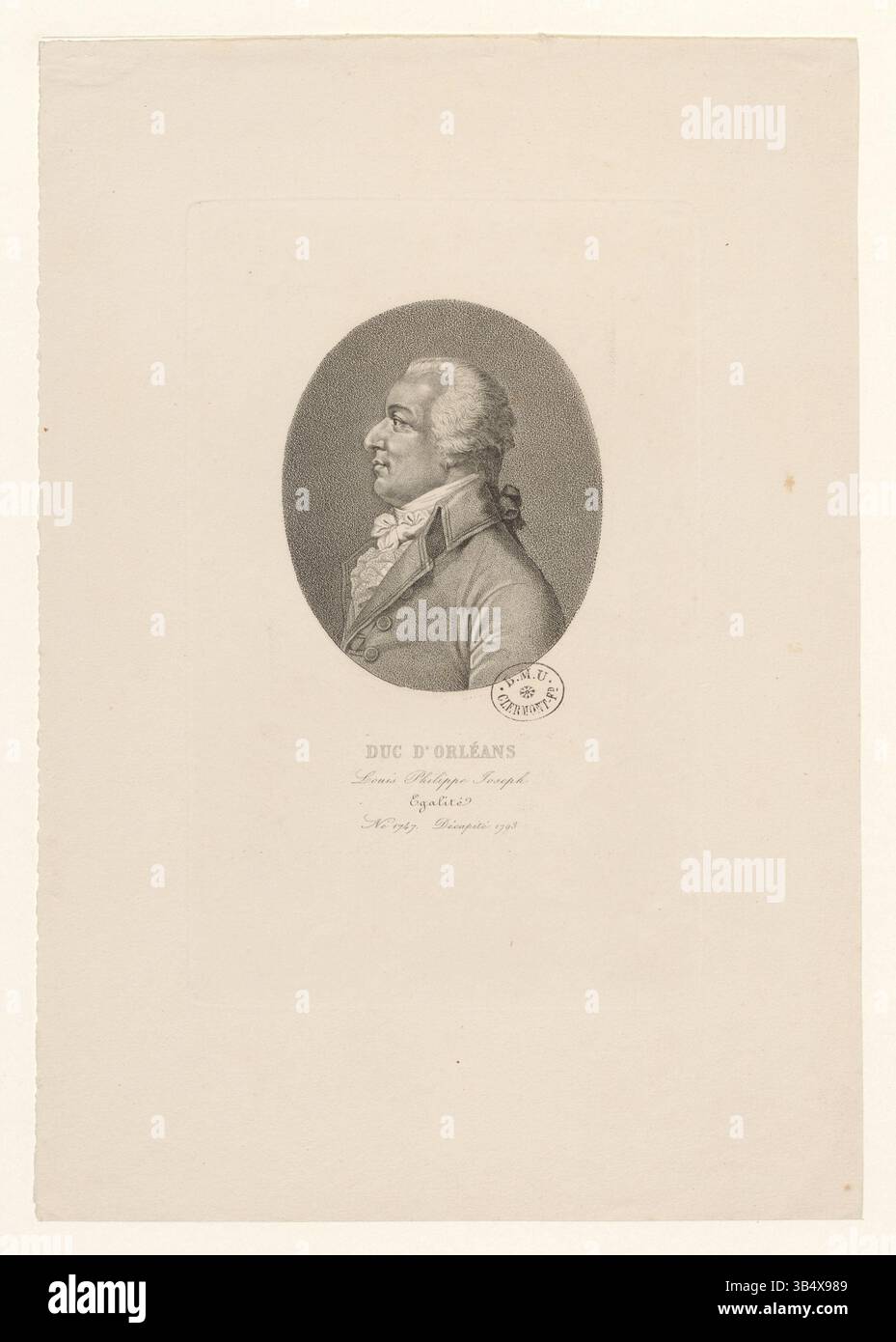 Louis Philippe Joseph d'Orléans, also known as Philippe Égalité, was a ...