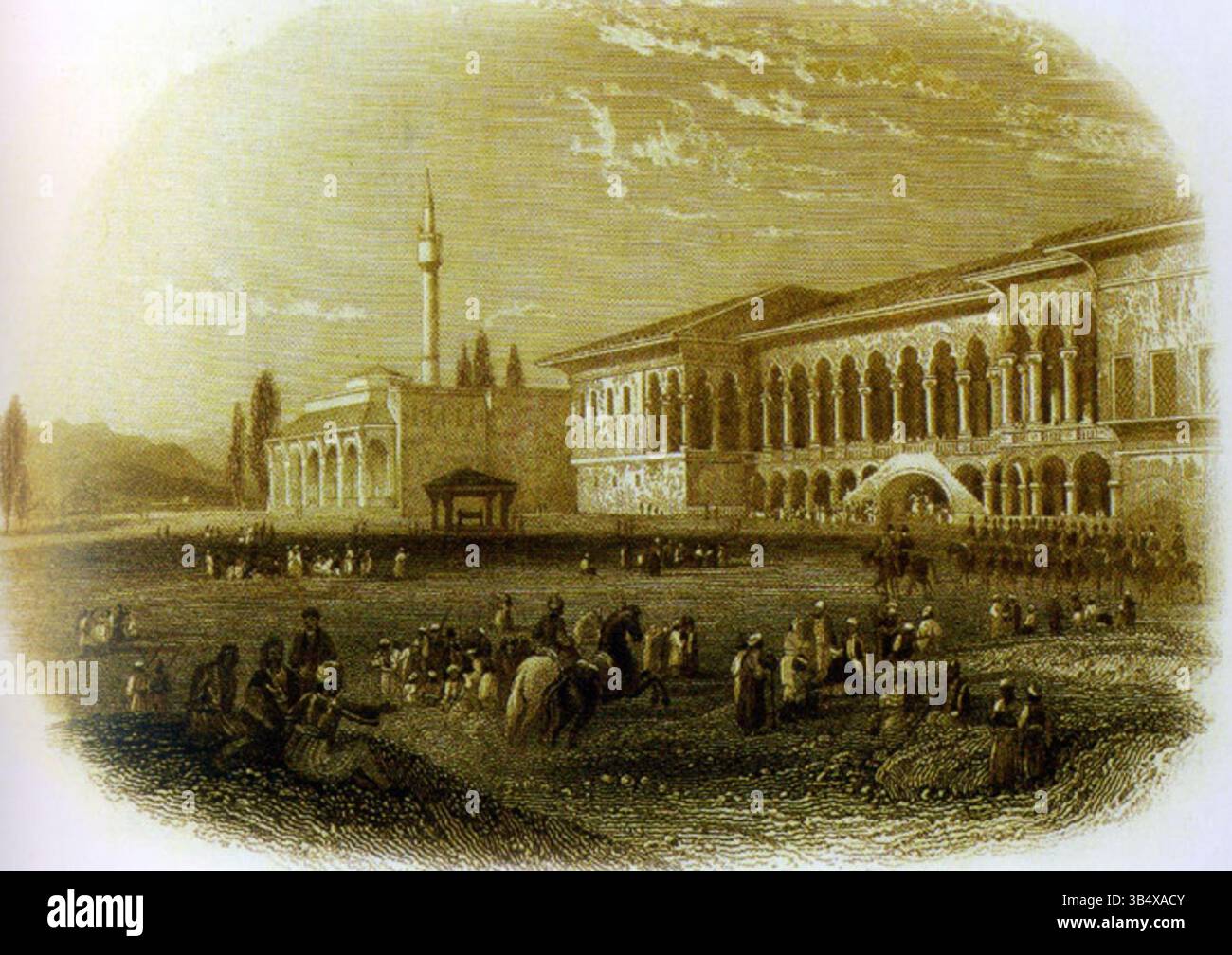 This engraving, created by Edward Finden in the early 19th century ...