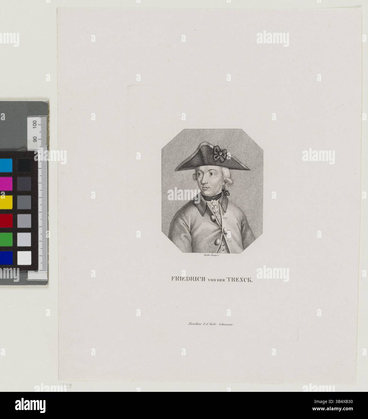 Copper engraving of Friedrich von der Trenck by Gustav Adolph Ludwig ...