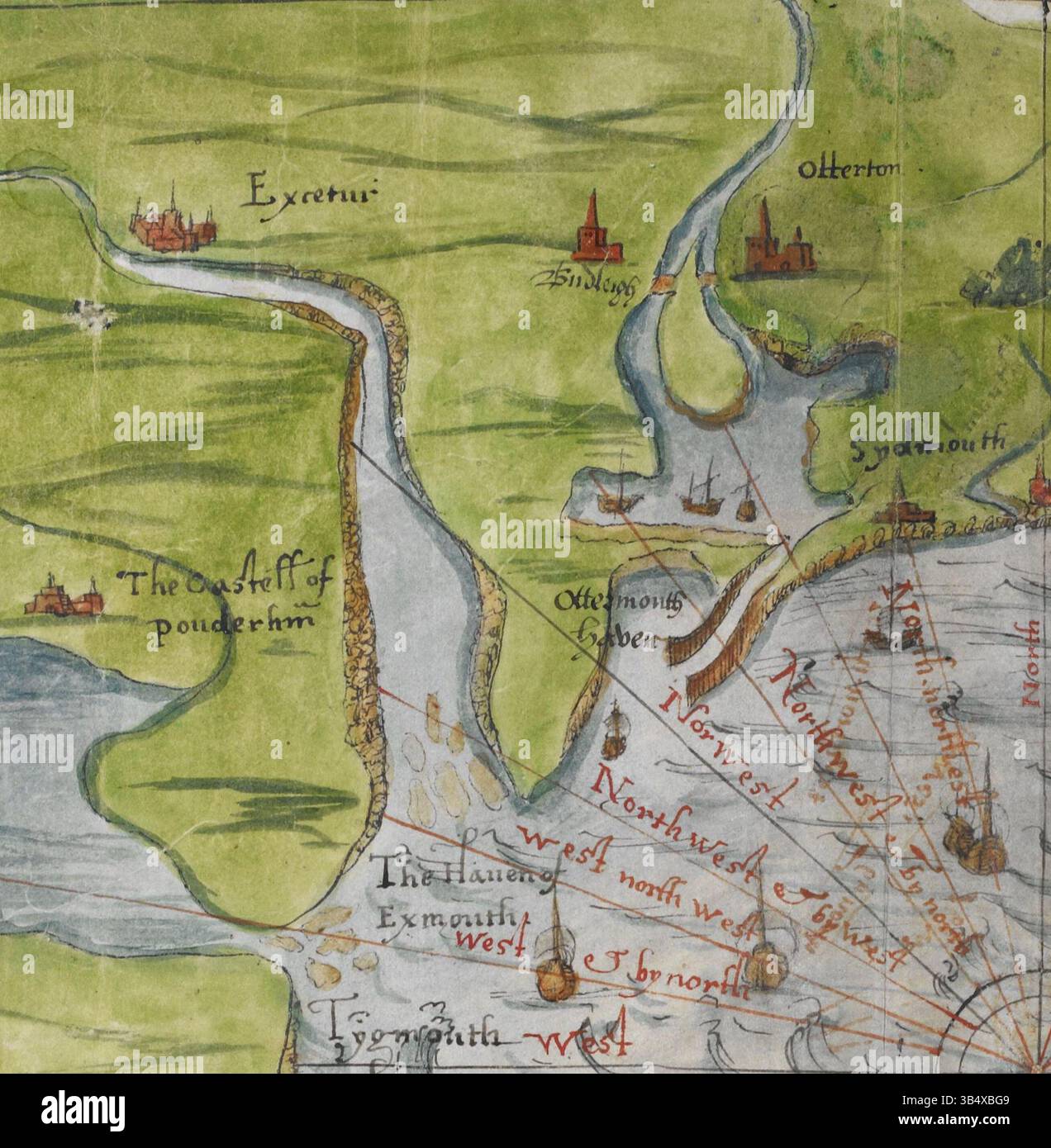 This 16th-century coloured manuscript map from Lord Burghley’s Atlas ...