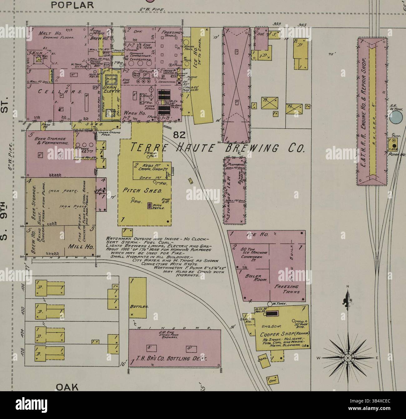 Vigo county map hi-res stock photography and images - Alamy