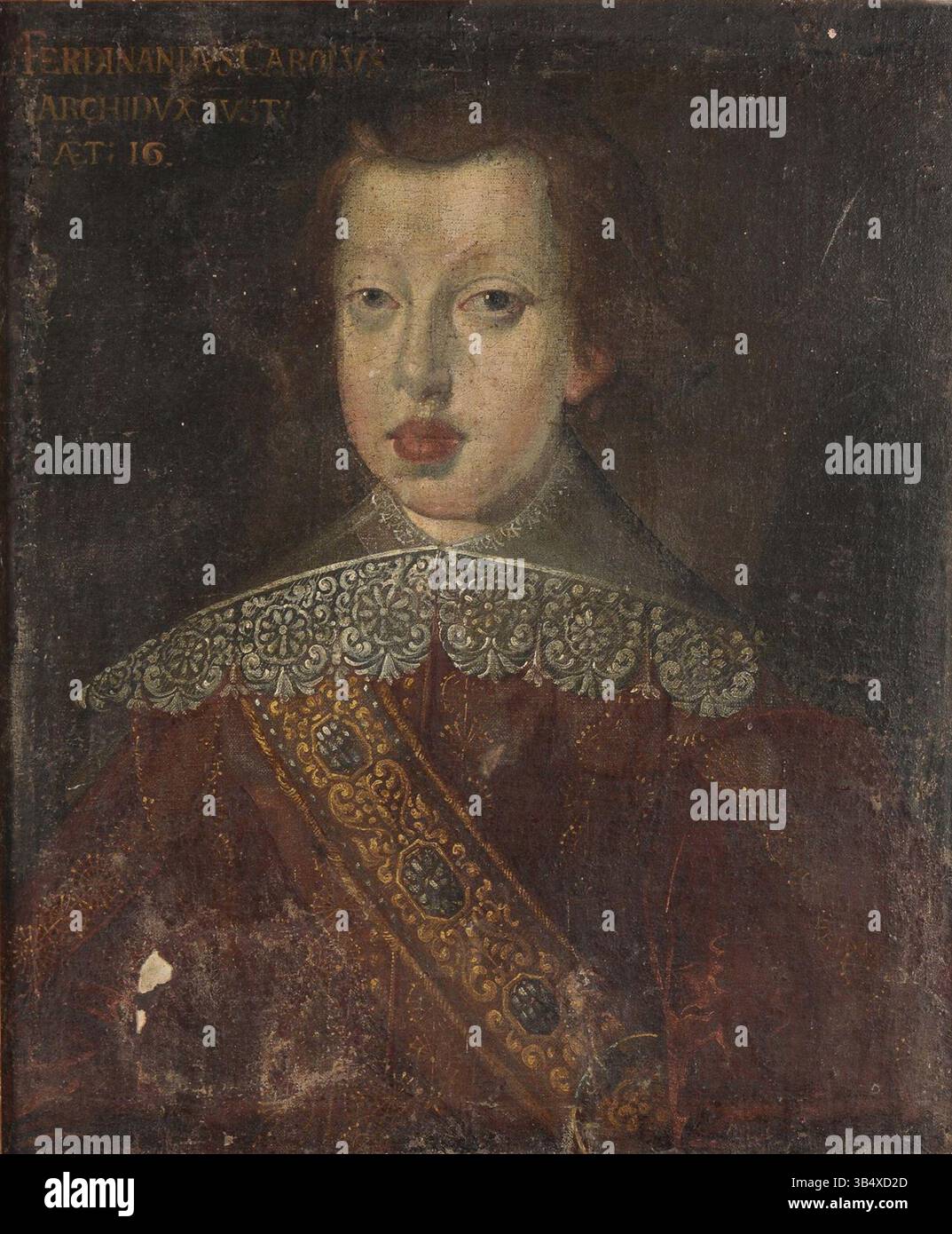 This 17th-century oil painting depicts Erzherzog Ferdinand Karl von ...