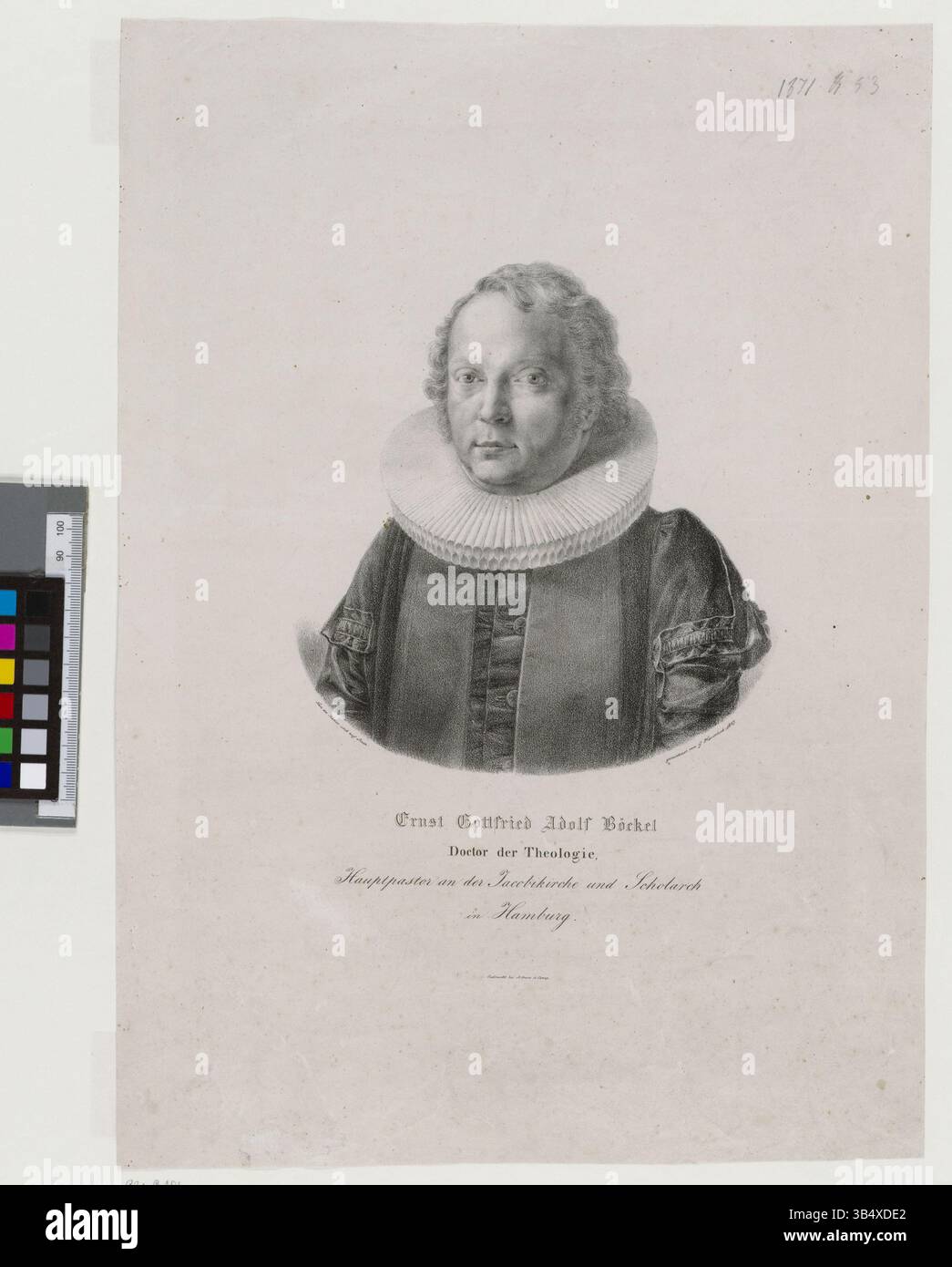 Portrait of Ernst Gottfried Adolf Böckel, lithograph by Georg Haeselich ...