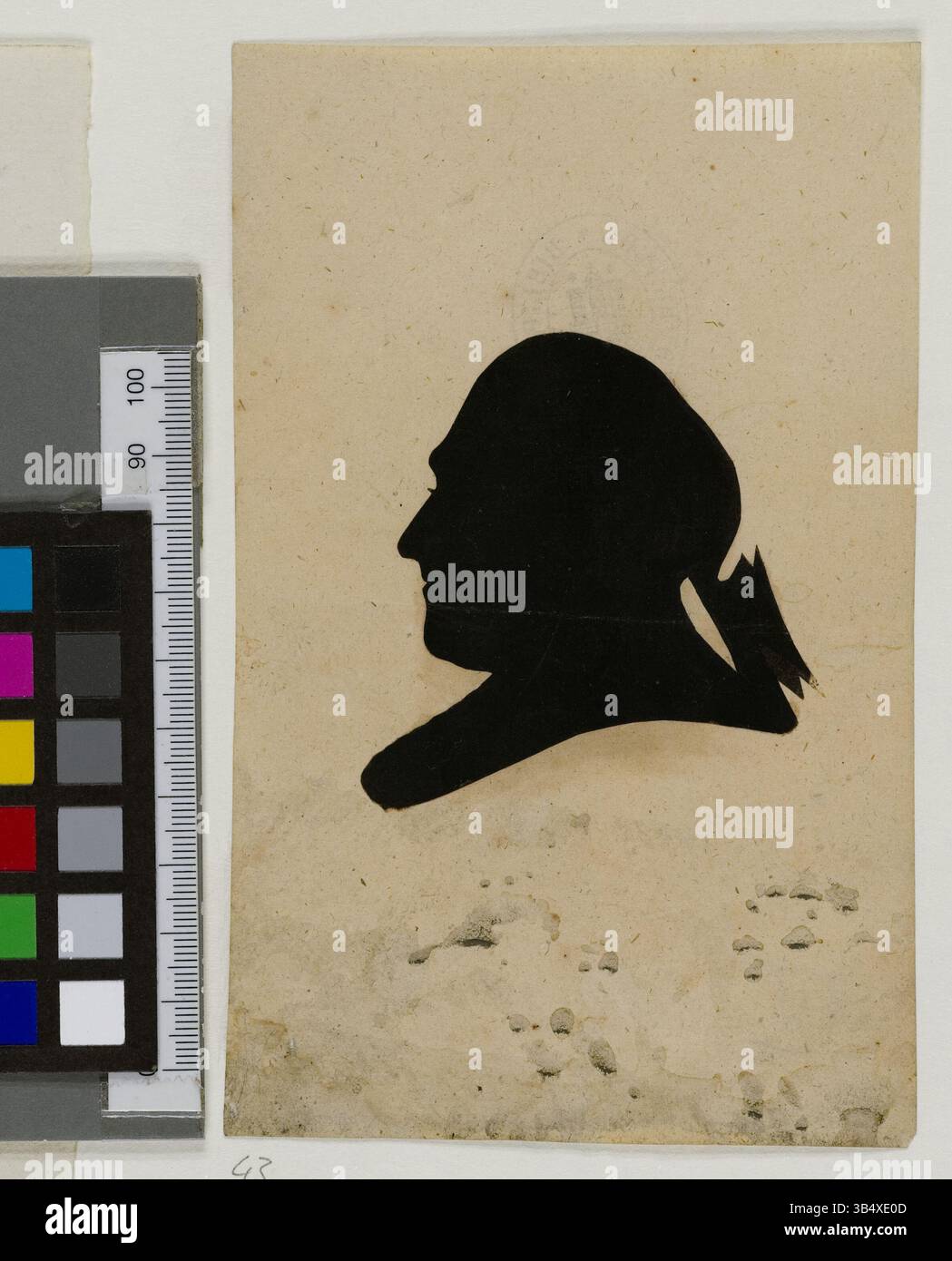 This 1790 ink drawing by Georg Anckelmann depicts himself as a senator ...