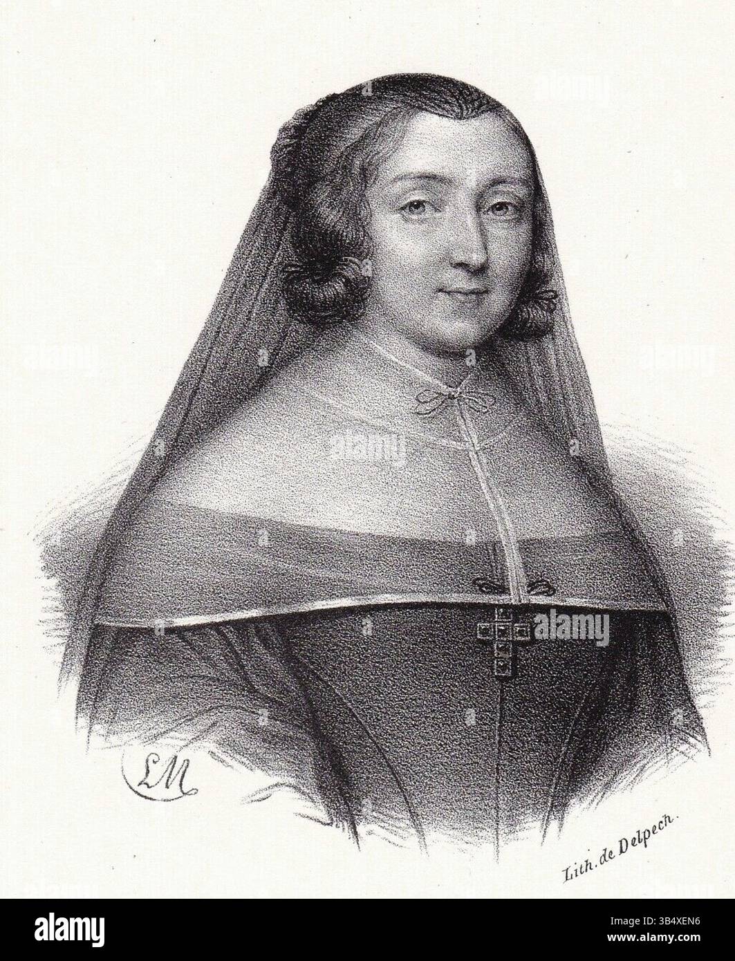This 1833 lithograph by François-Séraphin Delpech depicts Marie de ...
