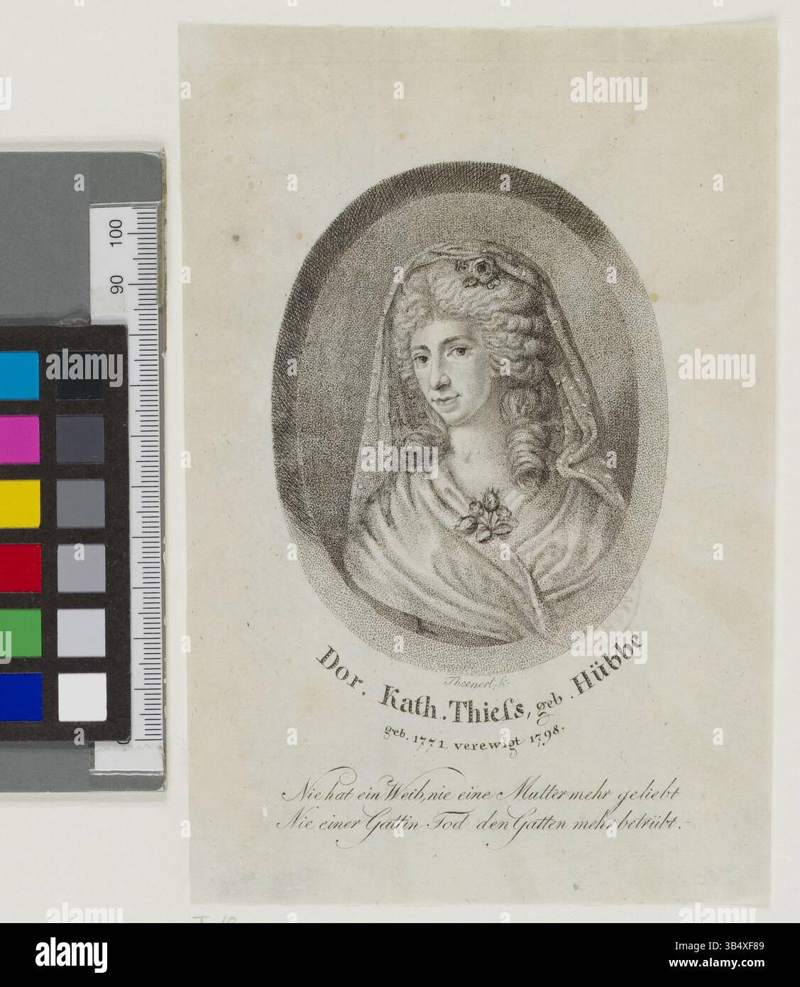 Portrait of Dorothea Katharina Thiess by Medardus Thönert, housed at Hamburg State and ...
