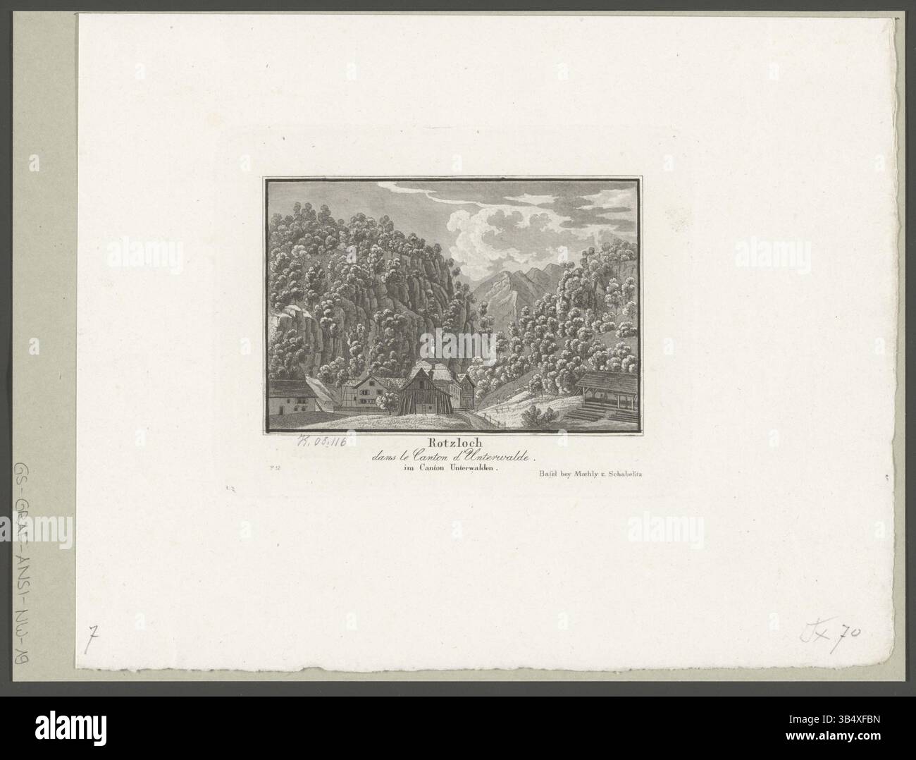 This etching and aquatint print from Maehly & Schabelitz shows the ...