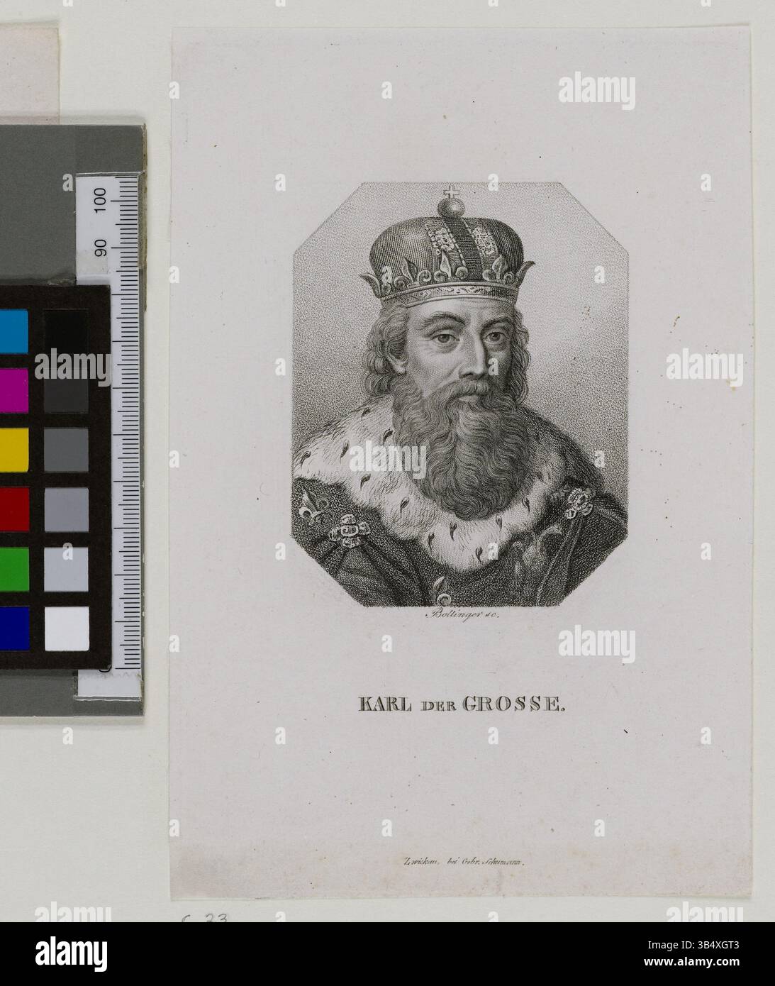 This copper engraving of Charlemagne, created by Friedrich Wilhelm ...