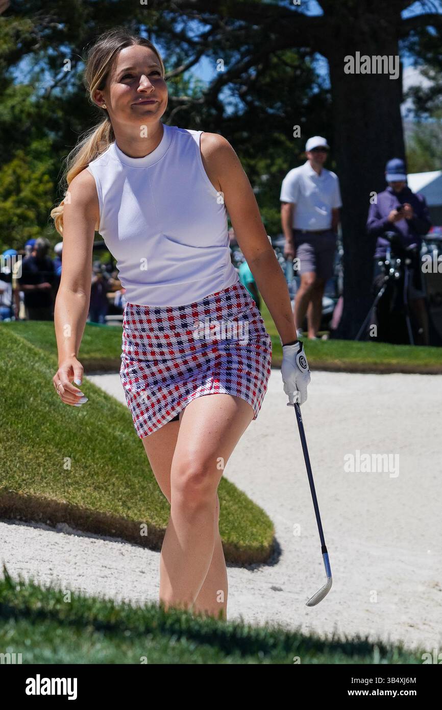 July 7, 2022, Stateline, Nevada, U.S: Former Miss America, KIRA K. DIXON, walks out of a ...