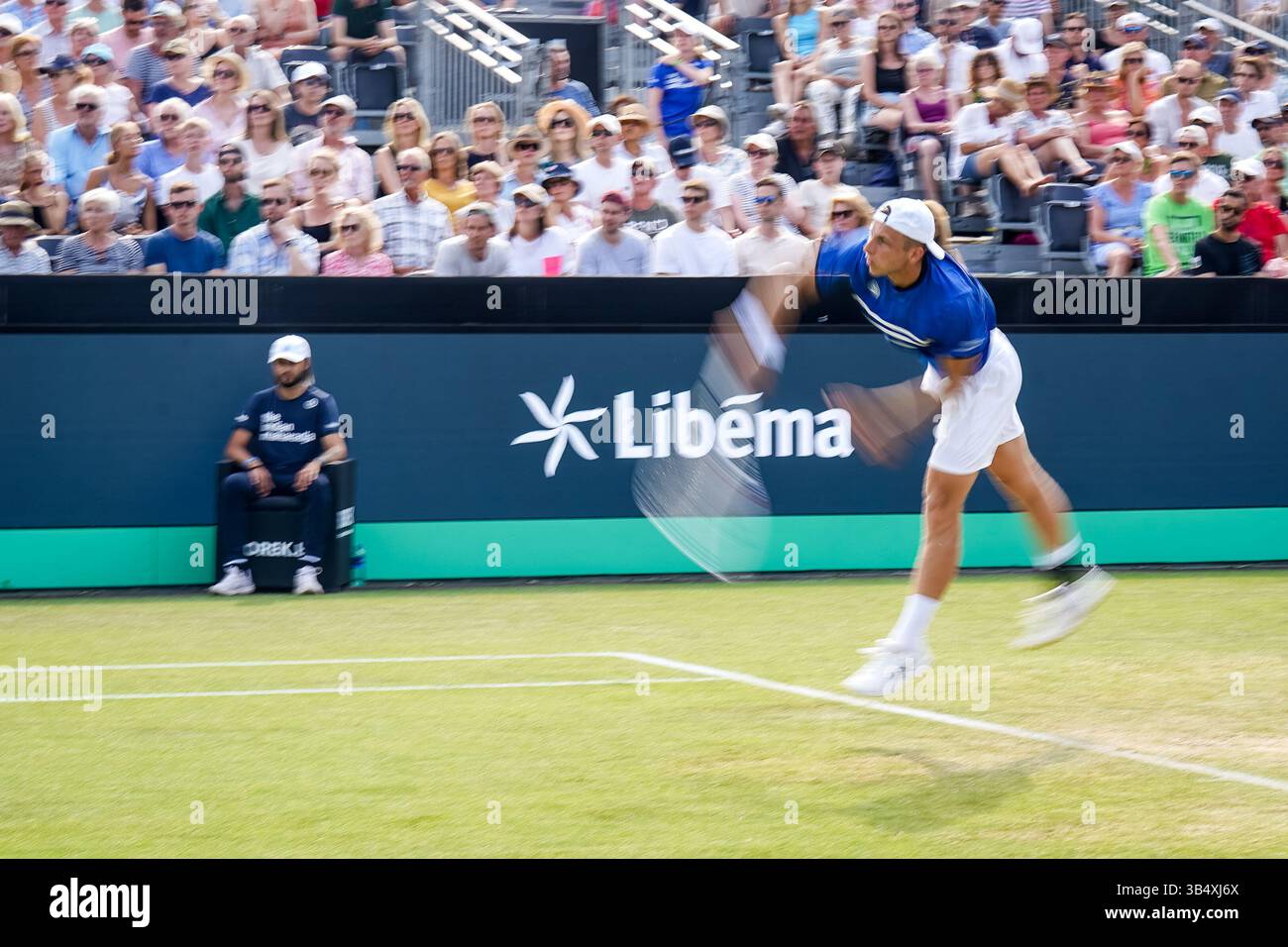 'S-HERTOGENBOSCH, NETHERLANDS - JUNE 17: A slow shutter speed photograph shows Tallon Griekspoor ...