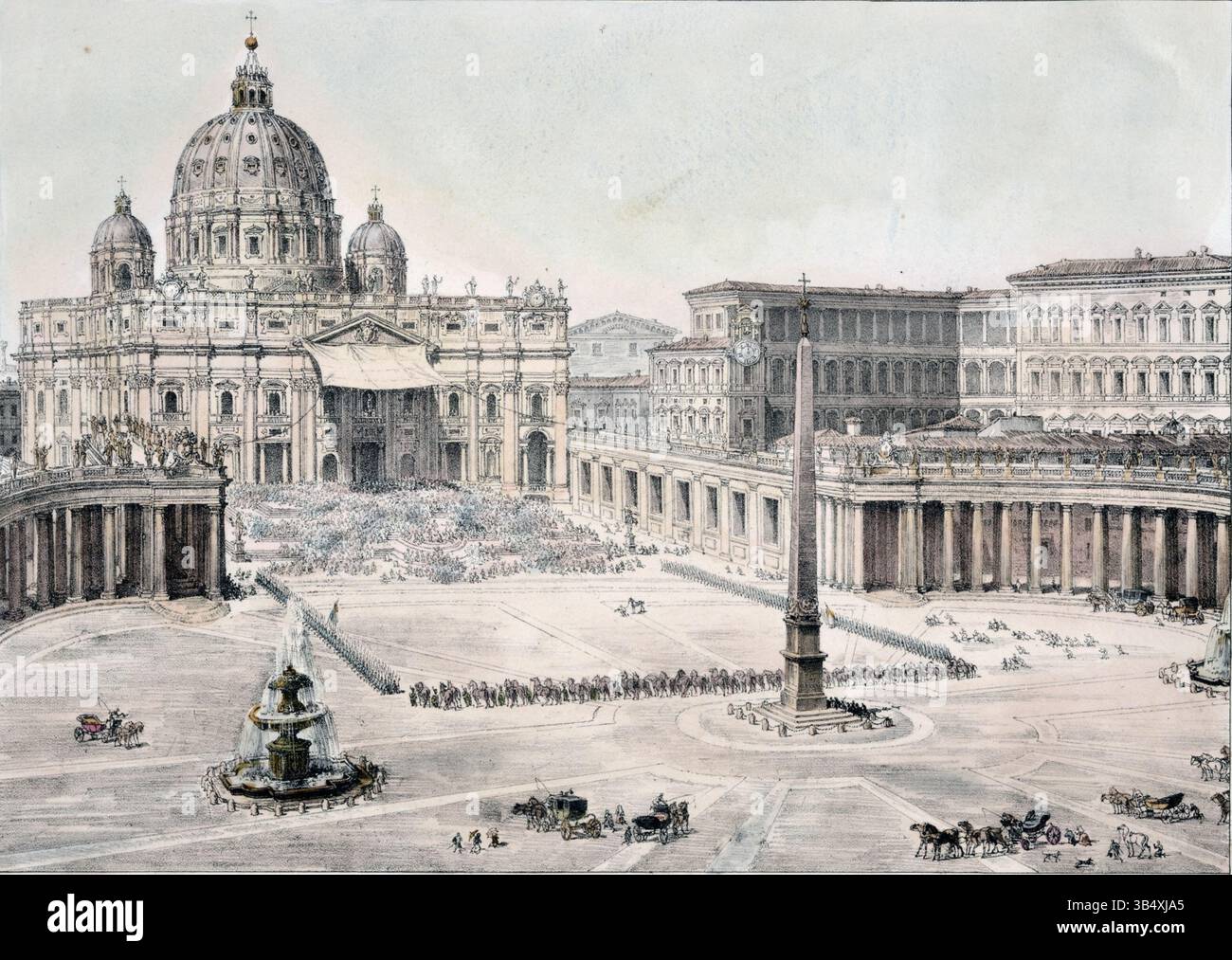 'Benedizione papale in Piazza S. Pietro' by Antoine-Jean-Baptiste ...
