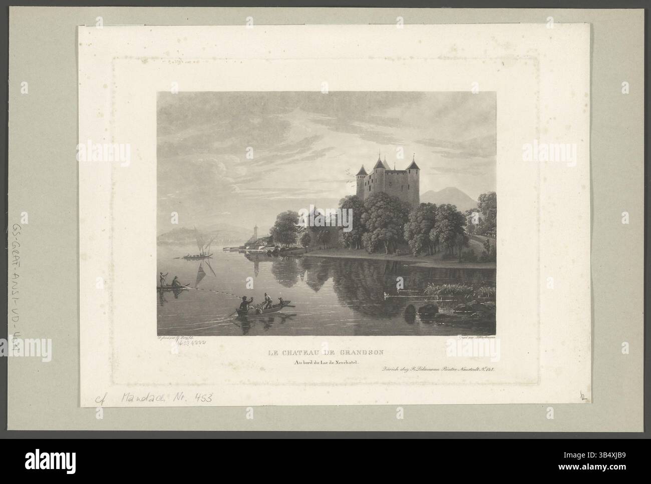 Etching print by Gabriel Lory (fils) and Johann Hürlimann depicting the ...