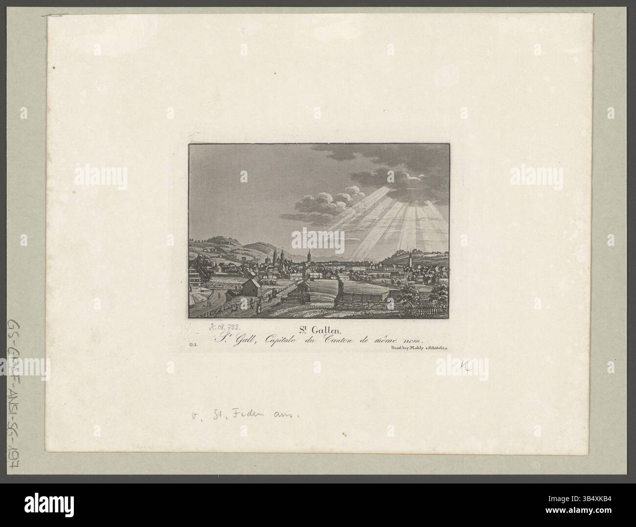 This 19th-century print by Maehly & Schabelitz depicts St. Gallen, the ...