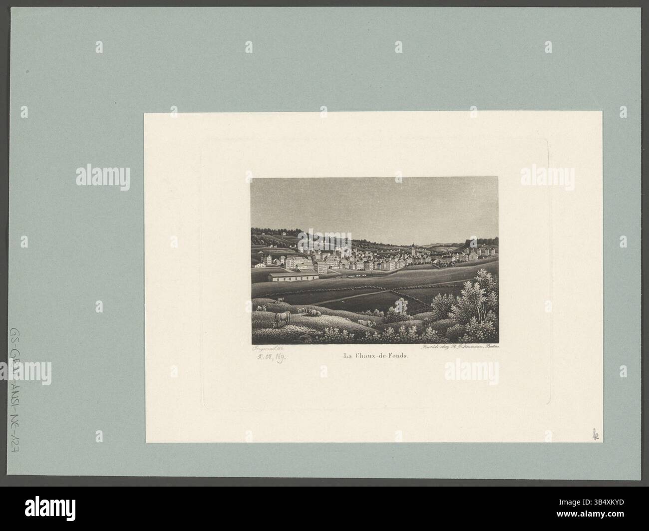 This 19th-century aquatint print depicts the Château de Gorgier ...