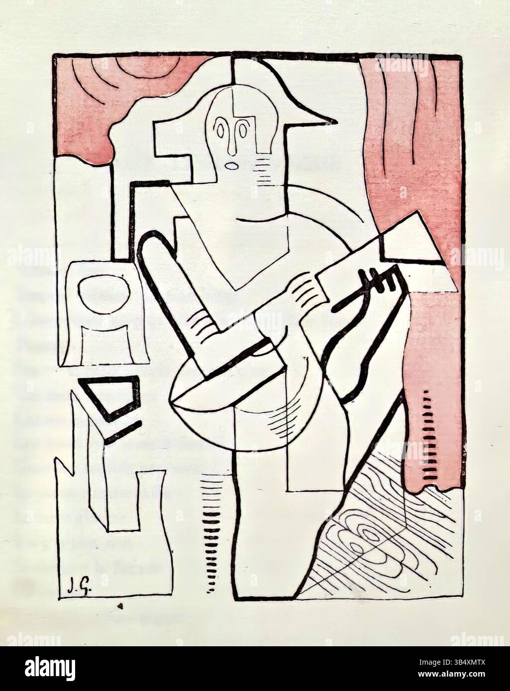 Illustration for La Guitare Endormie by Pierre Reverdy (1889-1960) 1919 ...