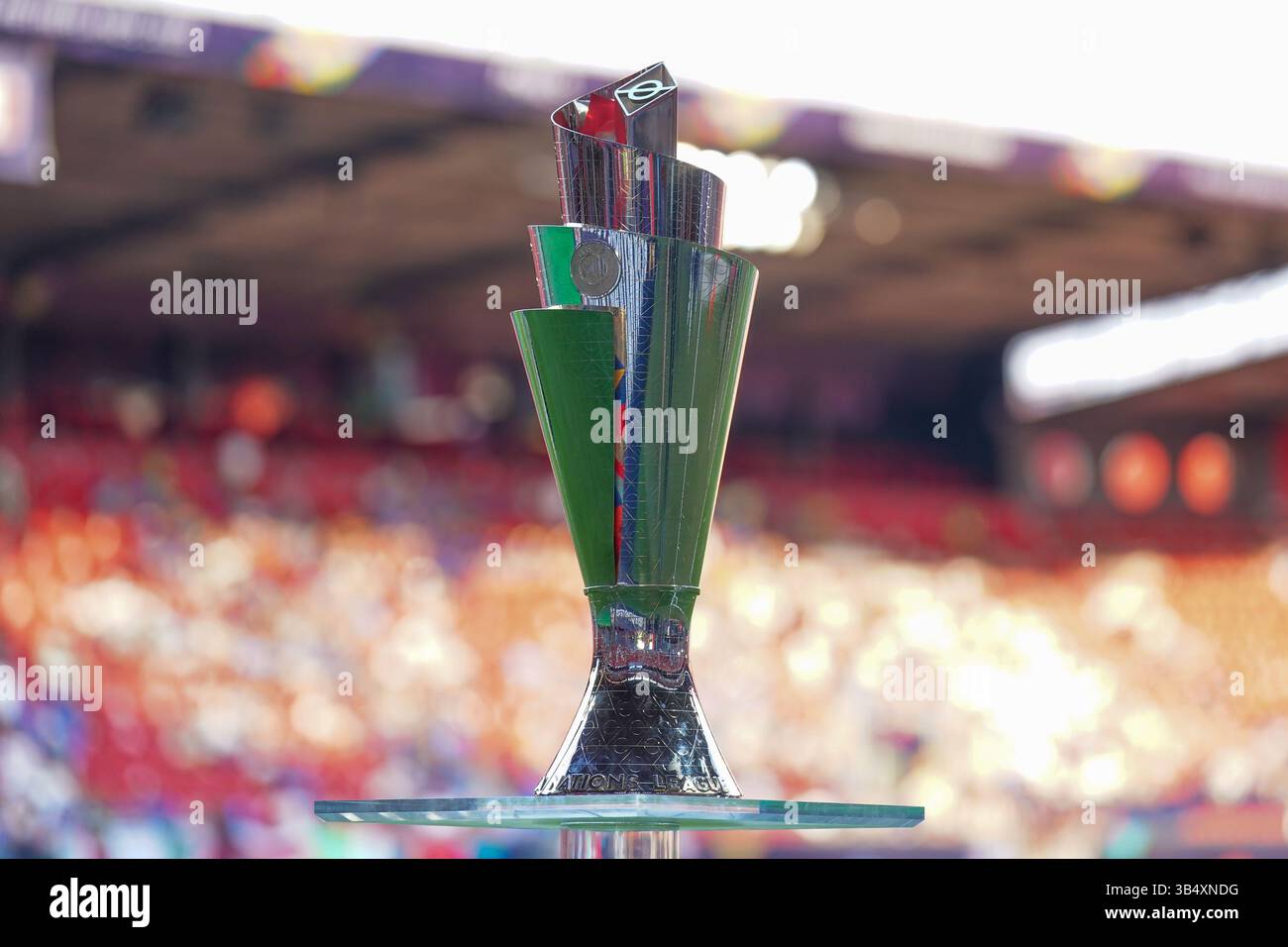 ENSCHEDE, NETHERLANDS - JUNE 15: The UEFA Nations League Finals trophy ...