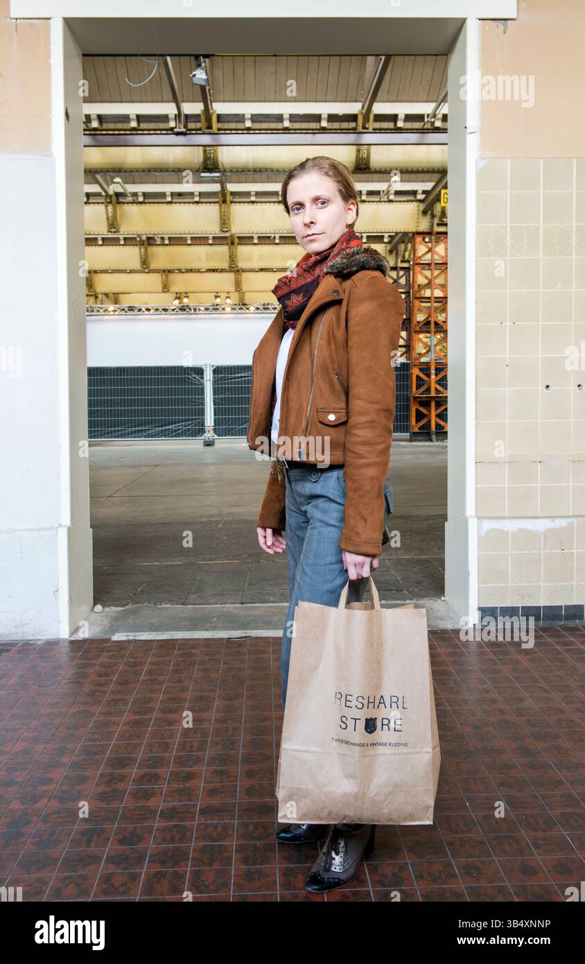 Portrait gender biased woman, wearing men's fashion inside an ...