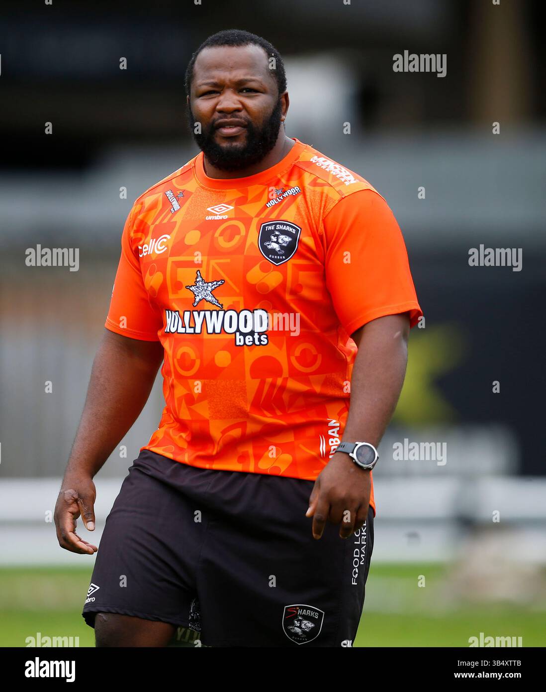 Ox Nche of the Hollywoodbets Sharks during the Hollywoodbets Sharks URC ...