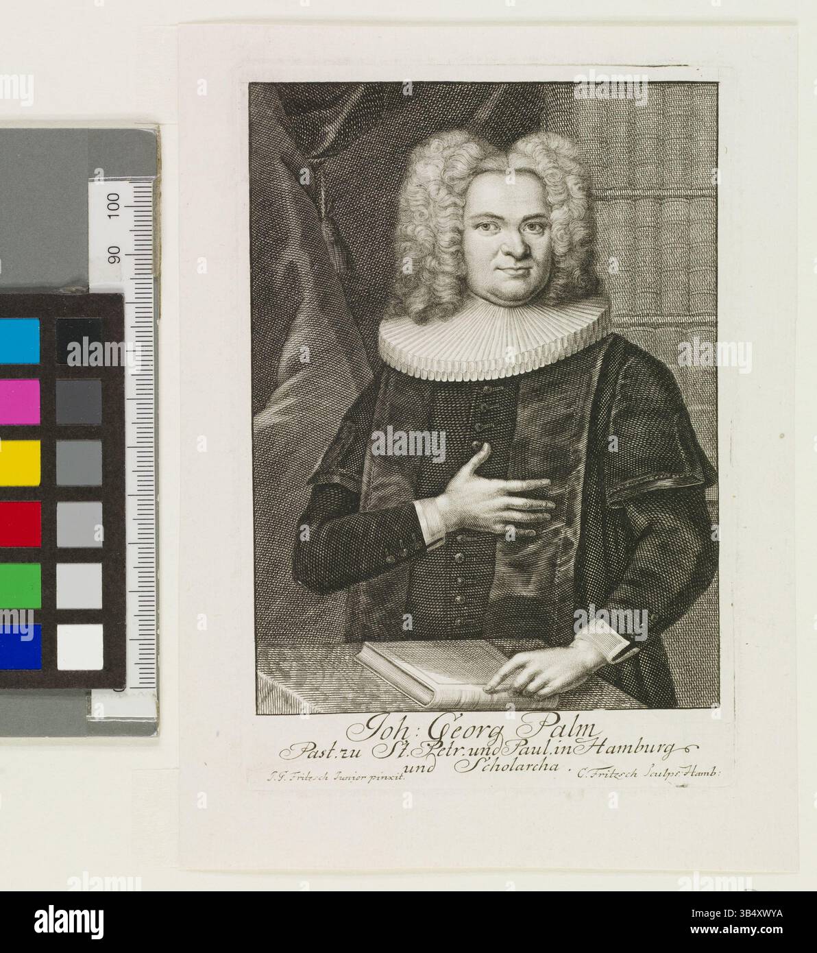 This copper engraving depicts Johann Georg Palm, created by Christian ...