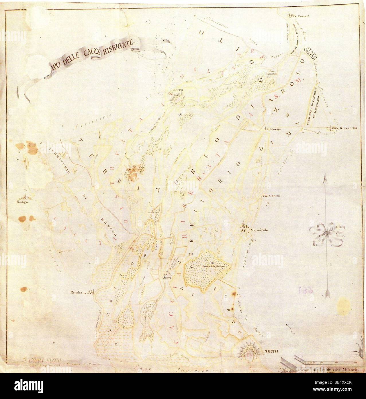 This 1620 map, known as the 'Carta delle cacce riservate,' details the ...