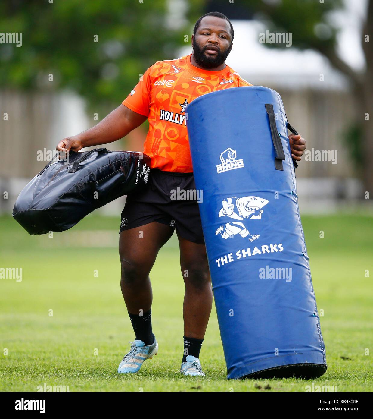 Ox Nche of the Hollywoodbets Sharks during the Hollywoodbets Sharks URC ...