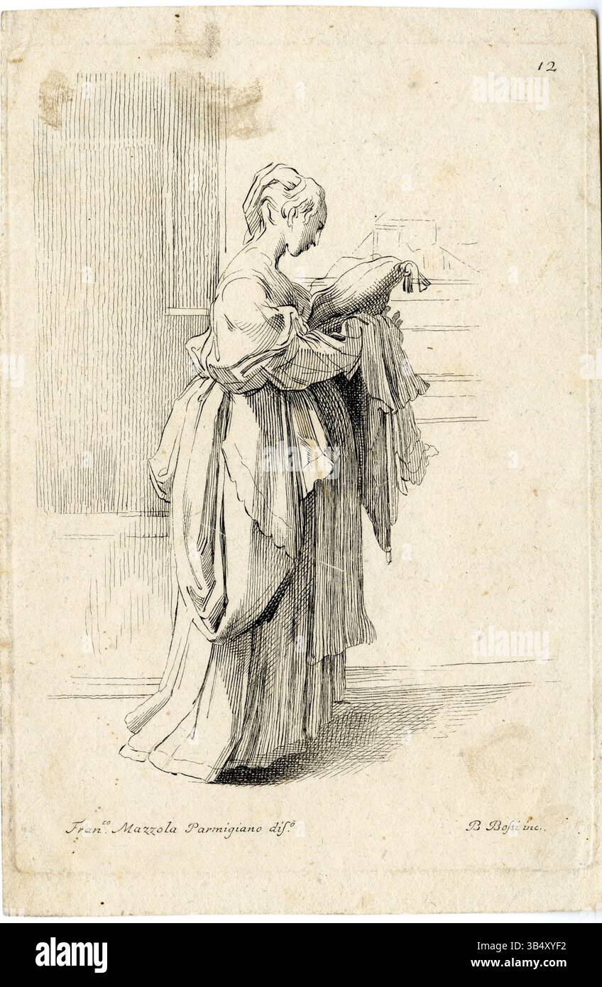 Benigno Bossi’s 18th-century print 'A Lady' depicts an elegant woman in ...